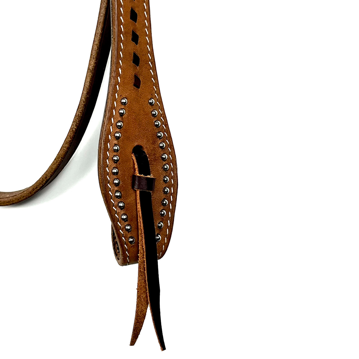 Ezy Ride Bridle Shaped Brow with Lace and Dots Harness Leather – Toptac ...