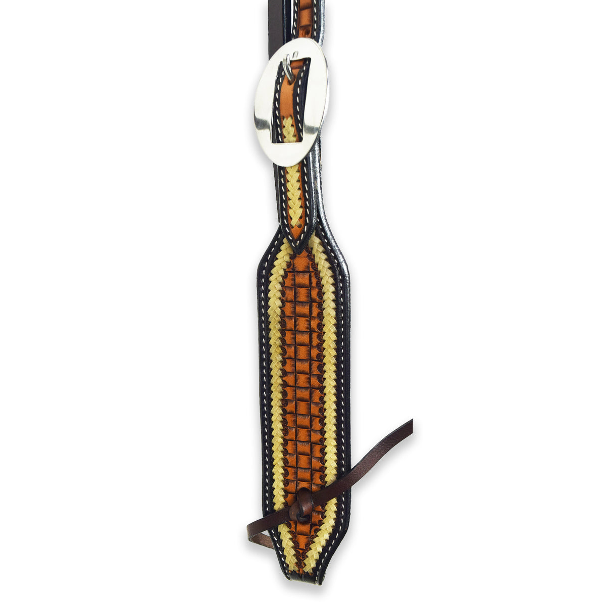 Ezy Ride Bridle V Brow with Rawhide Lacing Two Tone – Toptac International