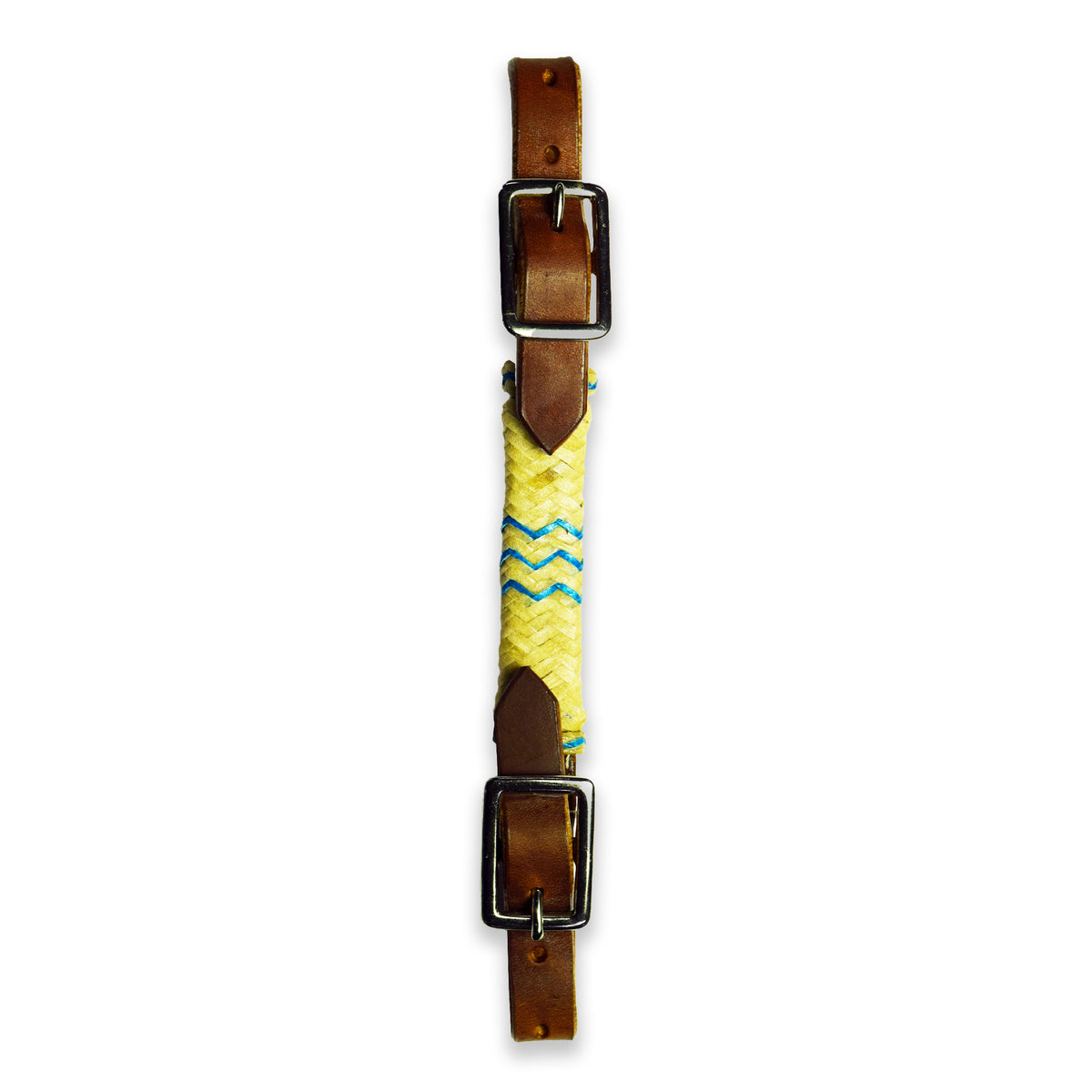 Ezy Ride Curb Strap with White & Turquoise Lacing Harness – Toptac ...
