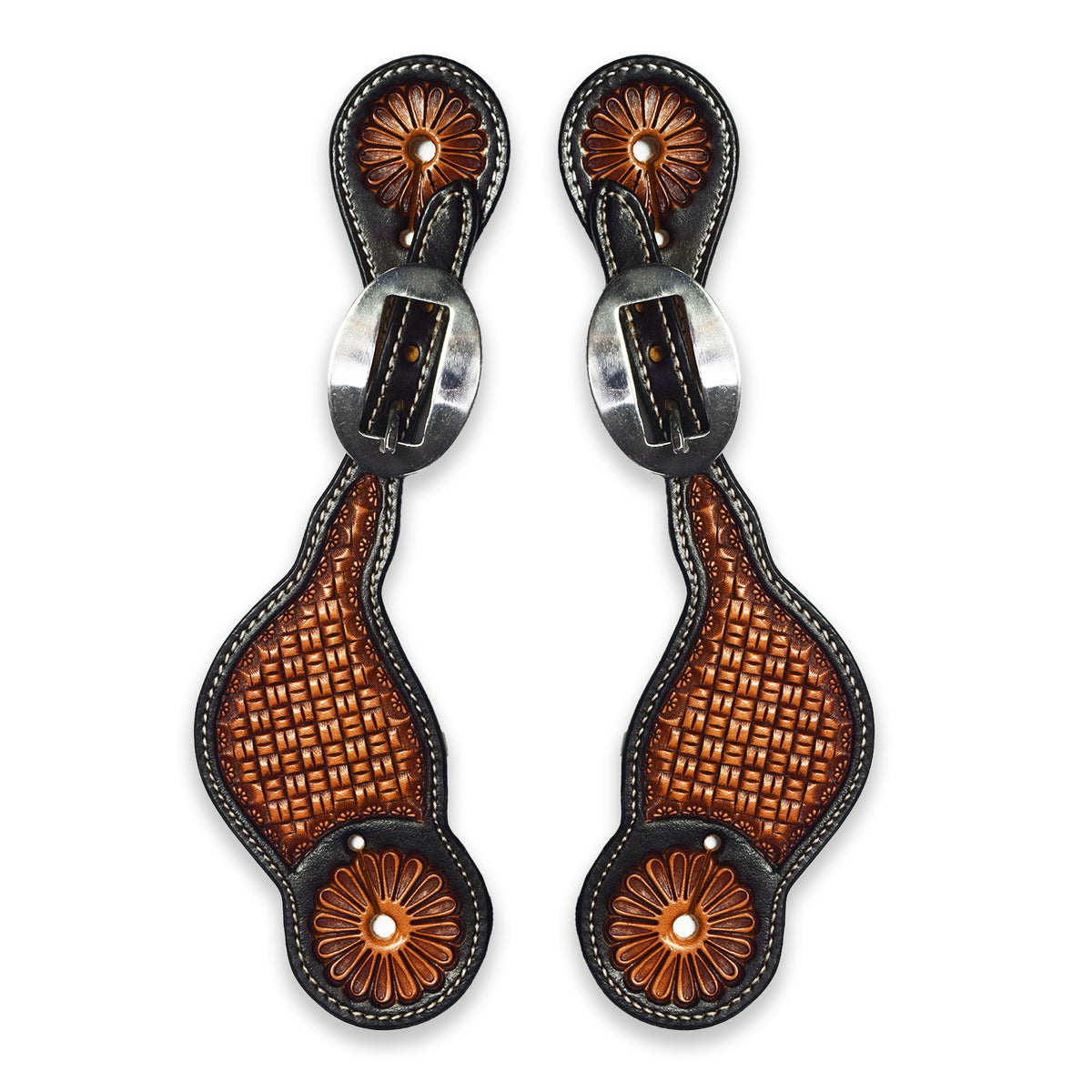 Ezy Ride Spur Strap Shaped with Weave Stamping Two Tone – Toptac ...