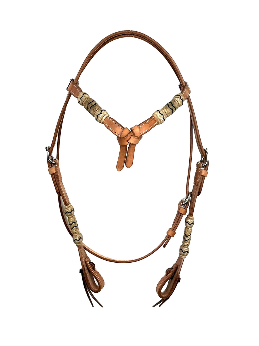 Ezy Ride Bridle with Futurity Knot and Rawhide Brow Natural – Toptac ...
