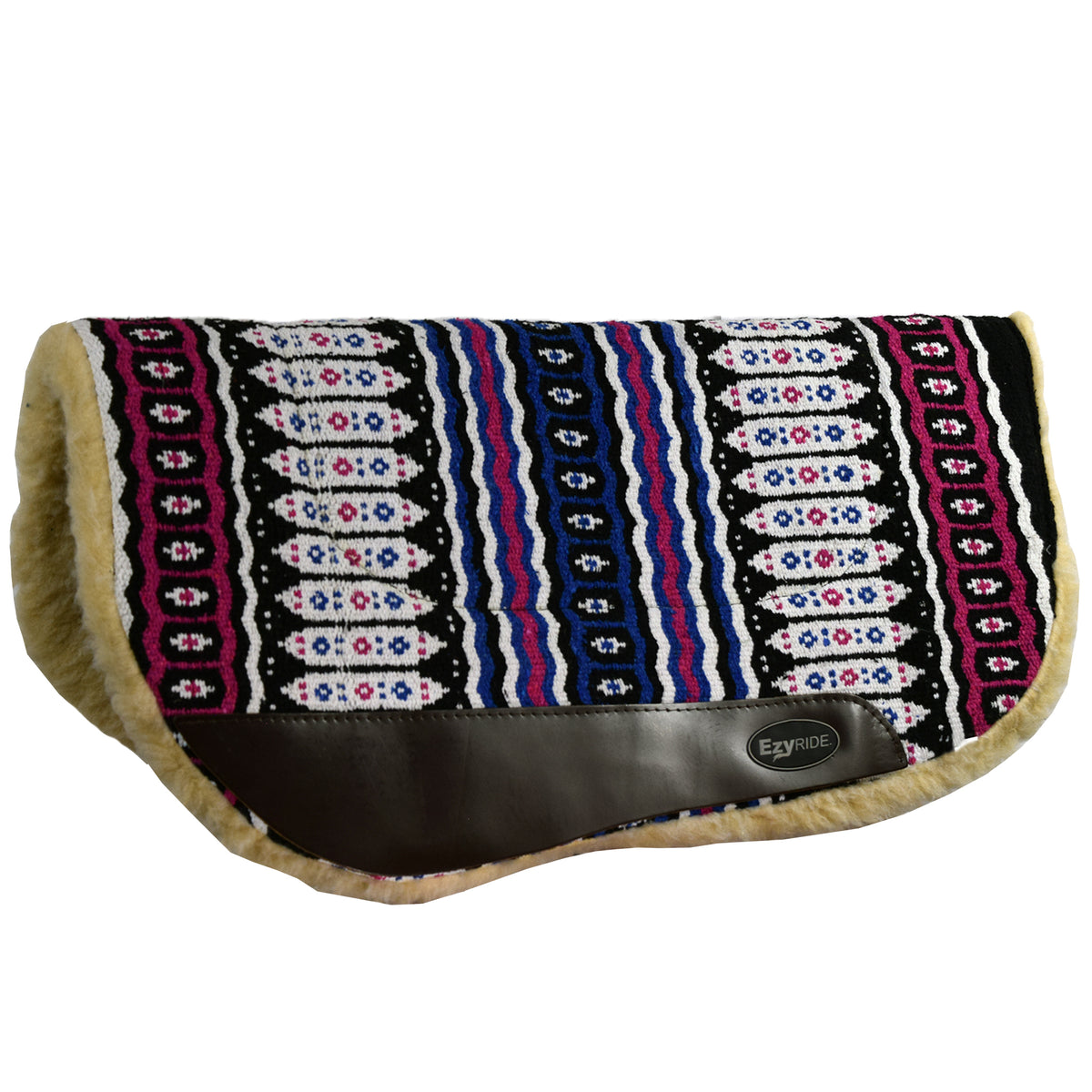 Ezy Ride Navajo Barrel Pad with Fleece Black/Blue – Toptac International